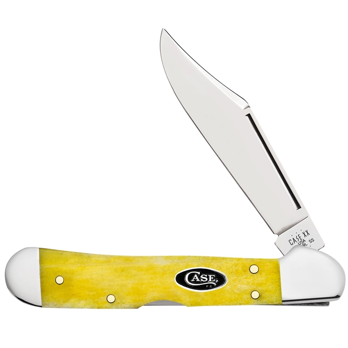 Case Yellow Bone Mini CopperLock 20034 - Engravable